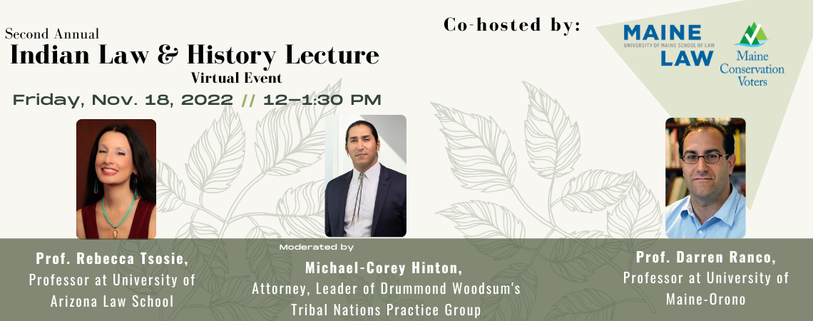 Maine Law will co-host second annual Indian Law & History Lecture ...